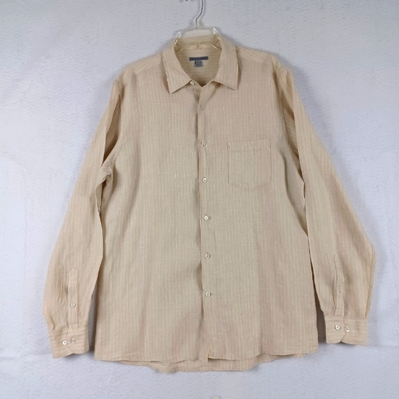 Martin Gordon | Shirts | Martin Gordon Long Sleeve Linen Shirt Sz L ...